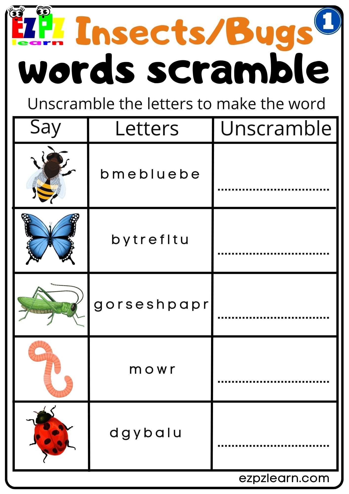 Insect Word Search Pdf at Lisa Hawke blog